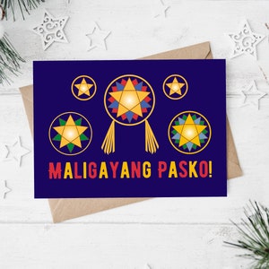 Printable Maligayang Pasko Christmas Card | Single Sided | Filipino ...