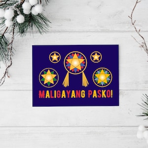 Printable Maligayang Pasko Christmas Card | Single Sided | Filipino ...