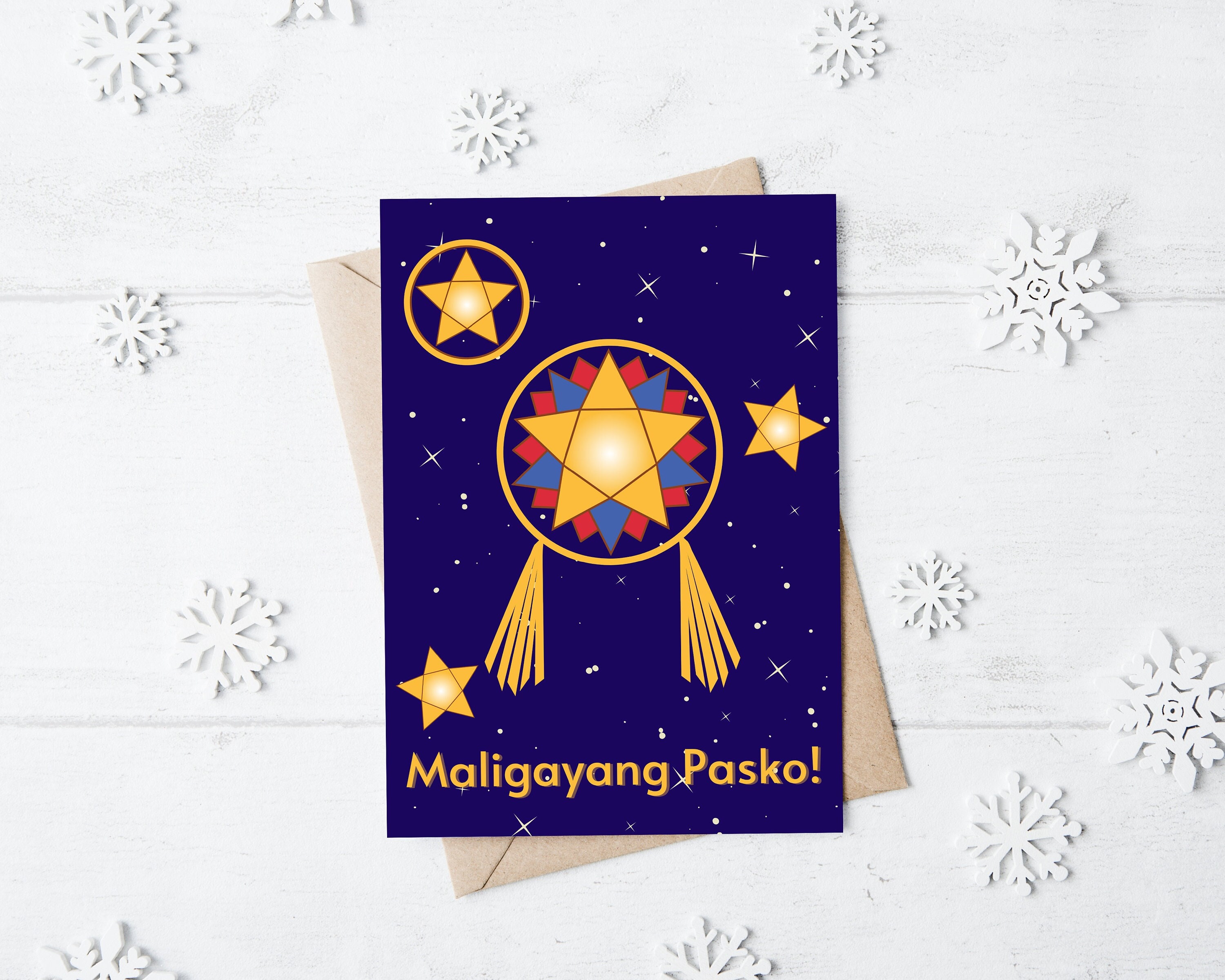 Printable Maligayang Pasko Christmas Card | Filipino Holiday Card ...