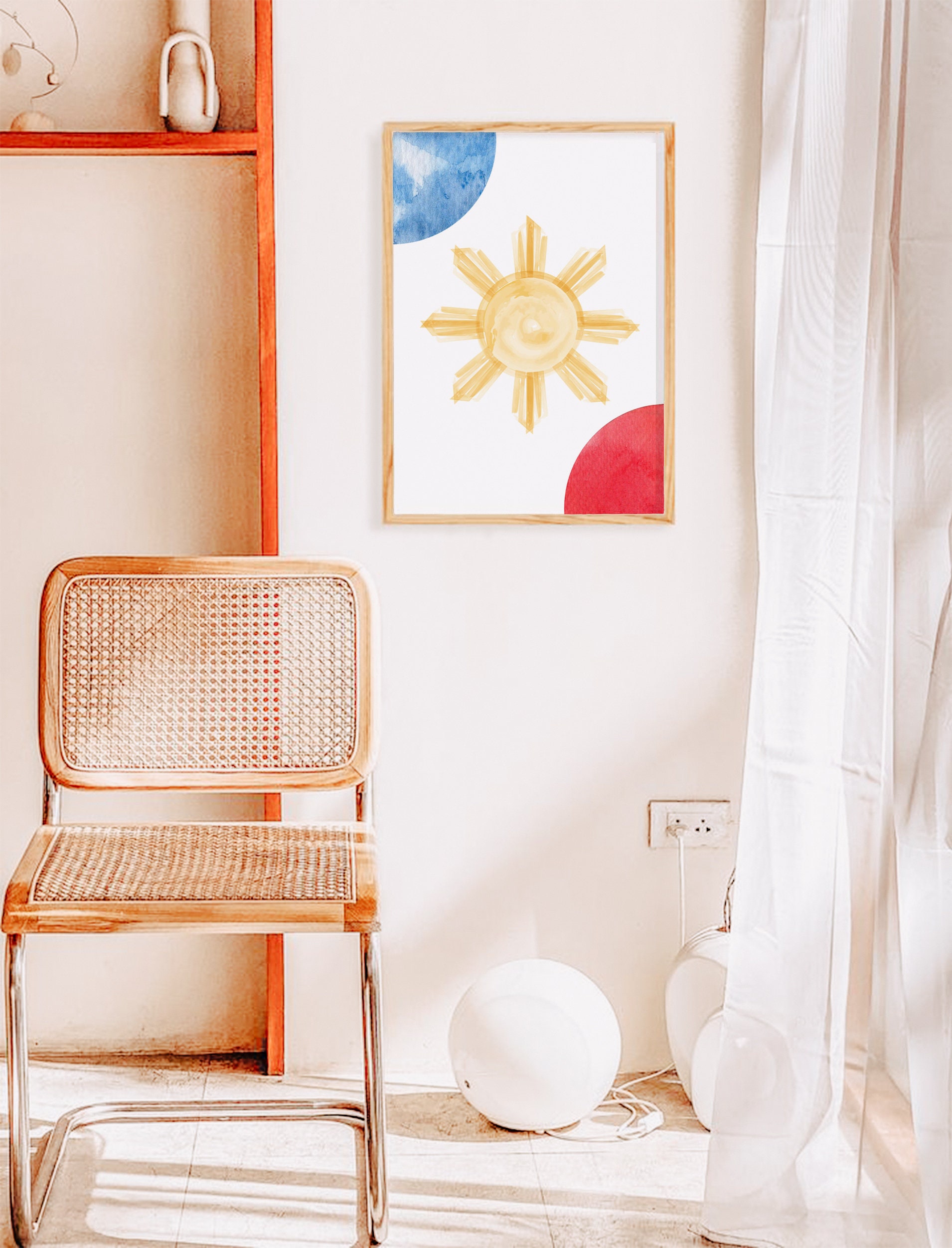 Philippine Sun Boho Art Print | Watercolor Printable Art | Filipino Art ...