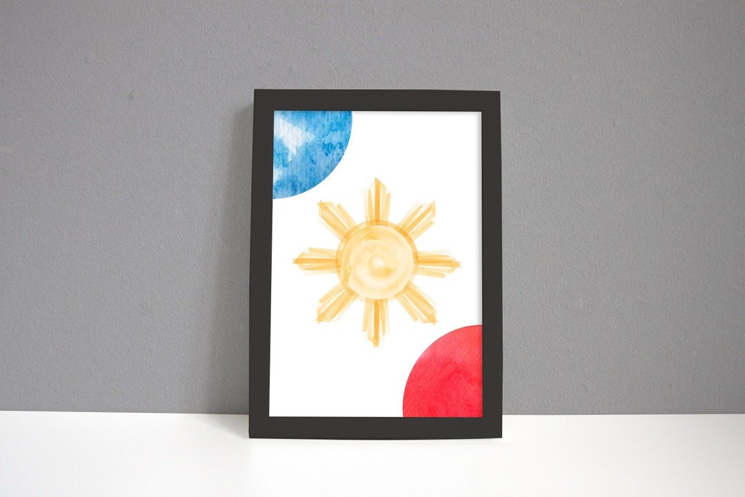 Philippine Sun Boho Art Print | Watercolor Printable Art | Filipino Art ...