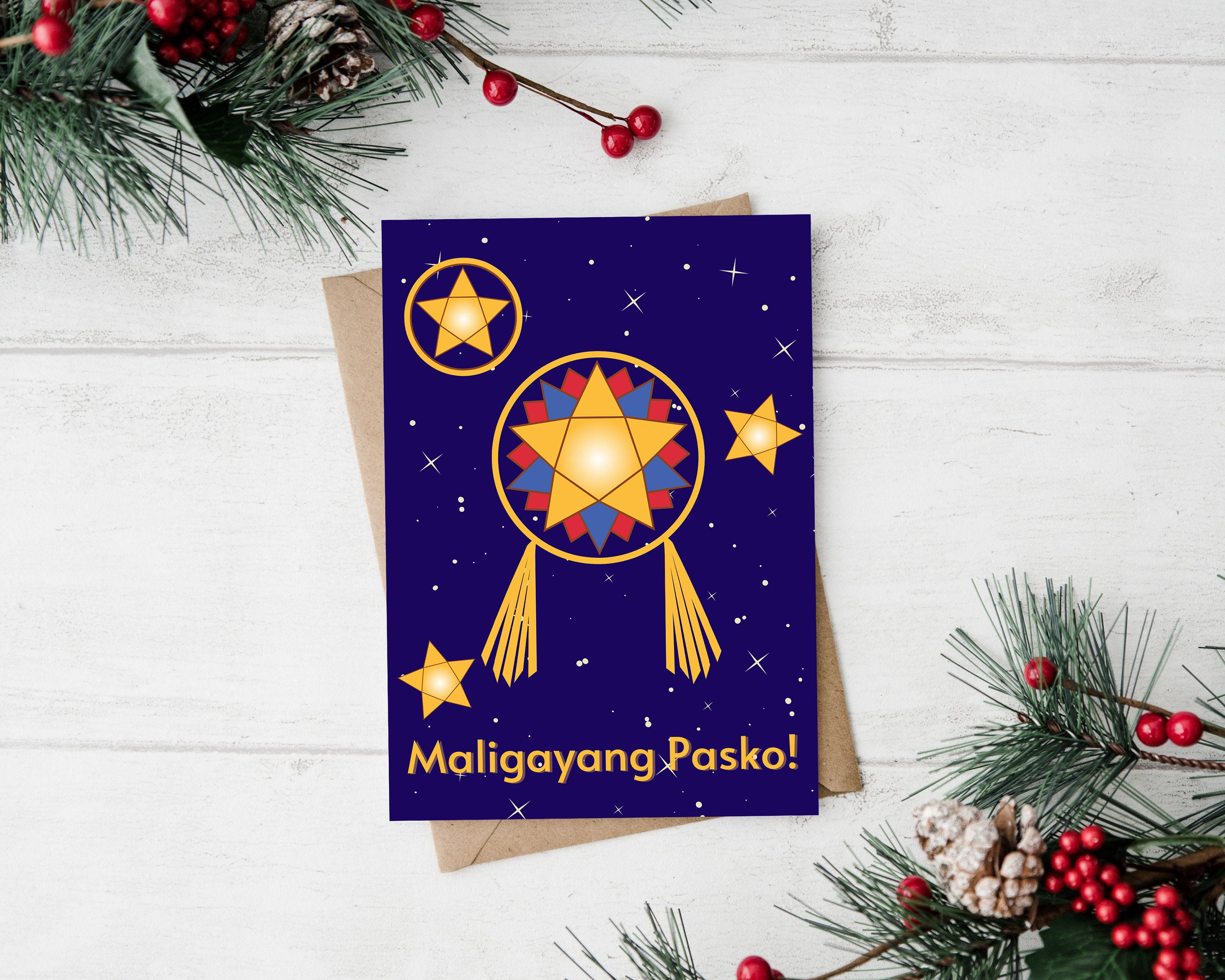 Printable Maligayang Pasko Christmas Card | Filipino Holiday Card ...