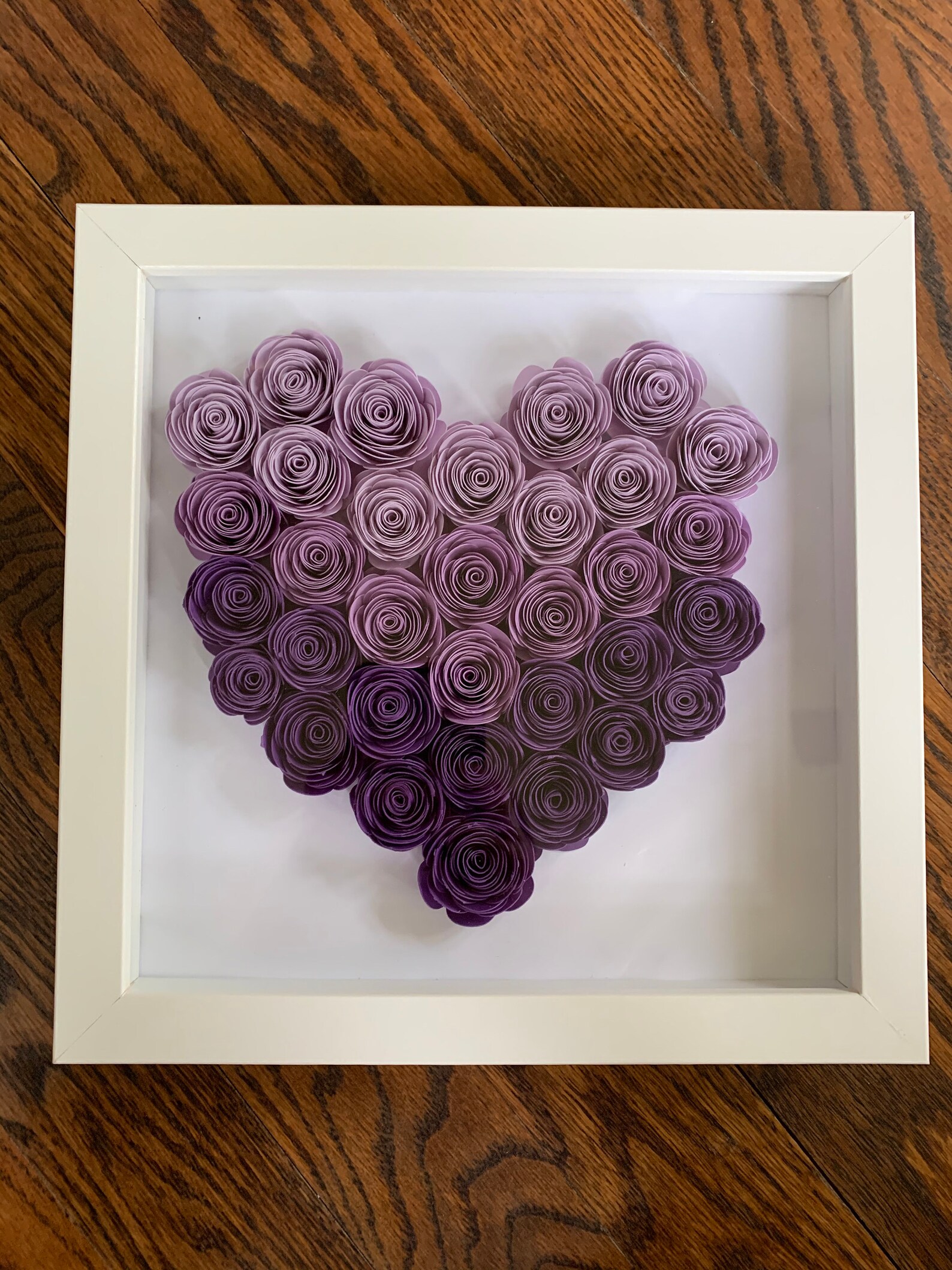 Custom Heart Rose Shadow Box Personalized Heart Paper Etsy Custom Heart Rose Shadow Box Personalized Heart Paper Etsy