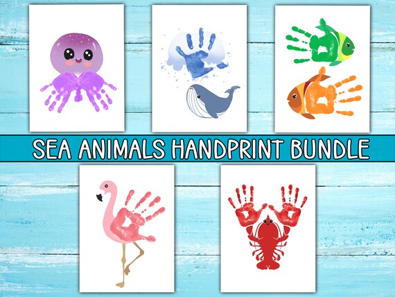 Sea Animal Handprint Art - Mom. Wife. Busy Life.