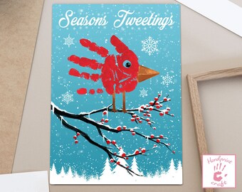 Seasons Handprint Art - Etsy