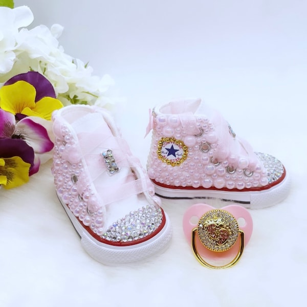 Hot Pink Bling Sneakers - Etsy