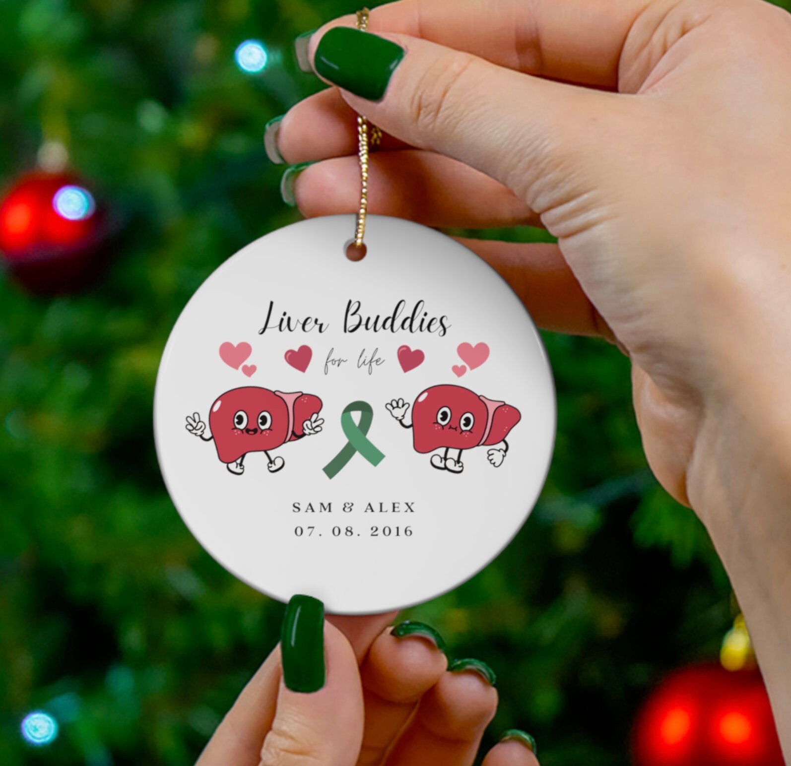 Personalized Liver Buddies Ceramic Ornament, Transplant Anniversary ...