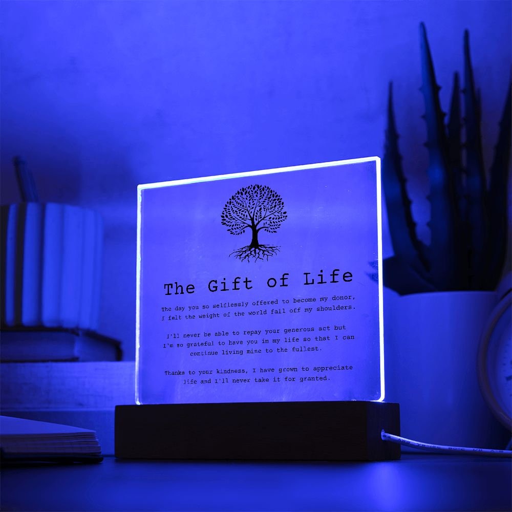 Gift of Life Acrylic Plaque, Transplant Anniversary, LED Home Decor - Etsy