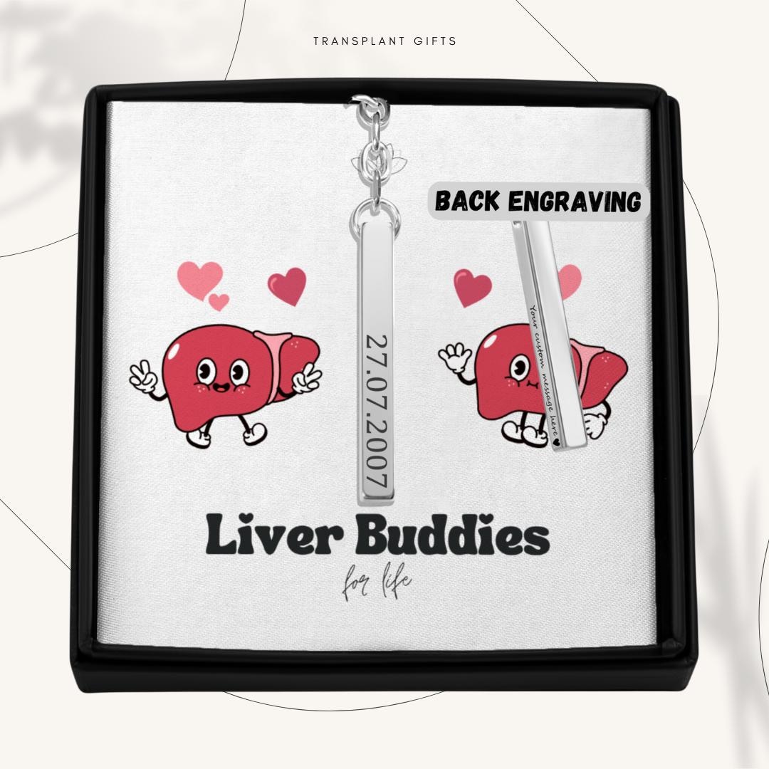 Liver Buddies Custom Date Keychain, Transplant Anniversary Gift, Gift ...