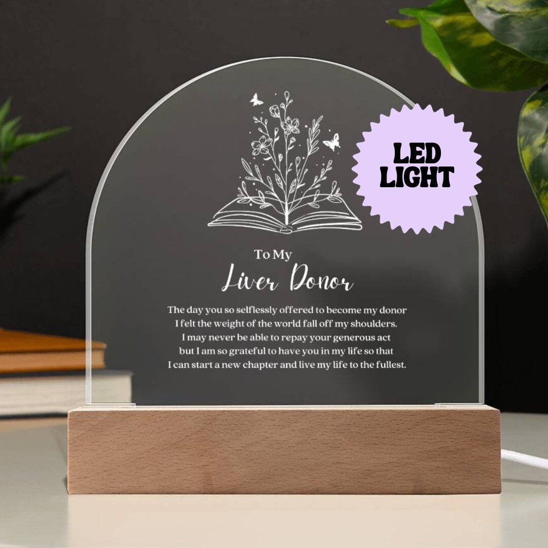 Liver Donor Acrylic Arch, Liver Donor Gift, Liver Transplant ...