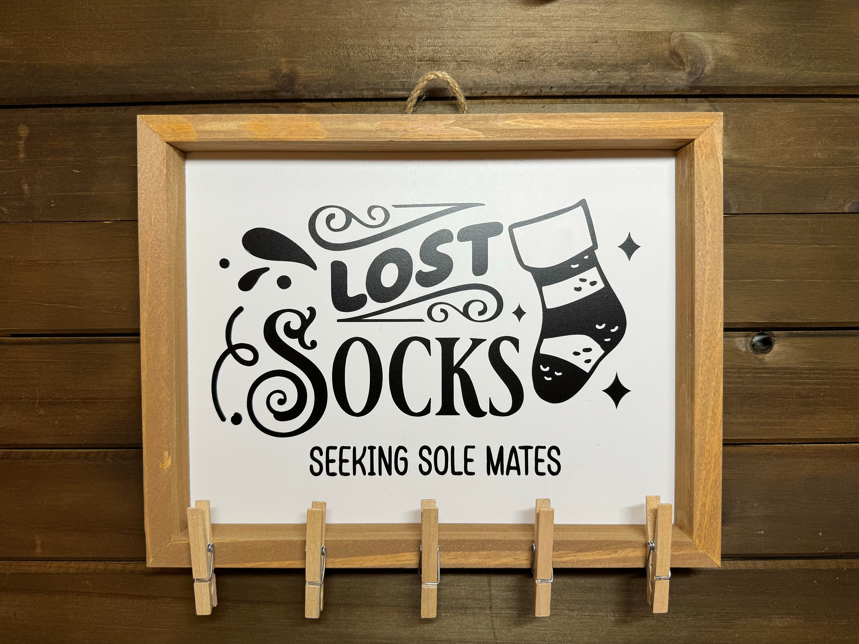 Lost Socks Sign, Laundry Room Sign, Lost Socks Seeking Sole Mates ...