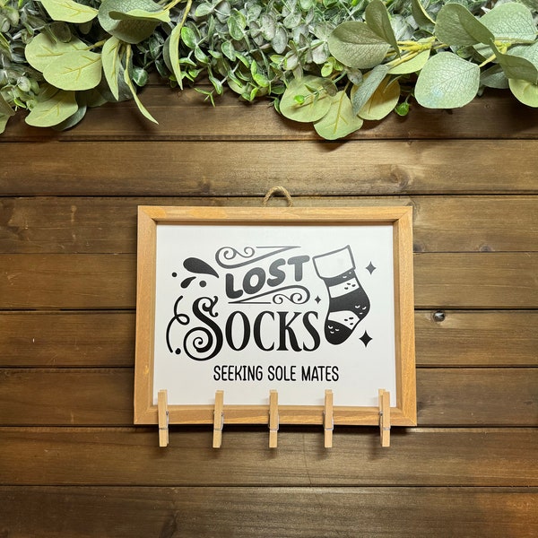 Lost Socks Sign - Etsy