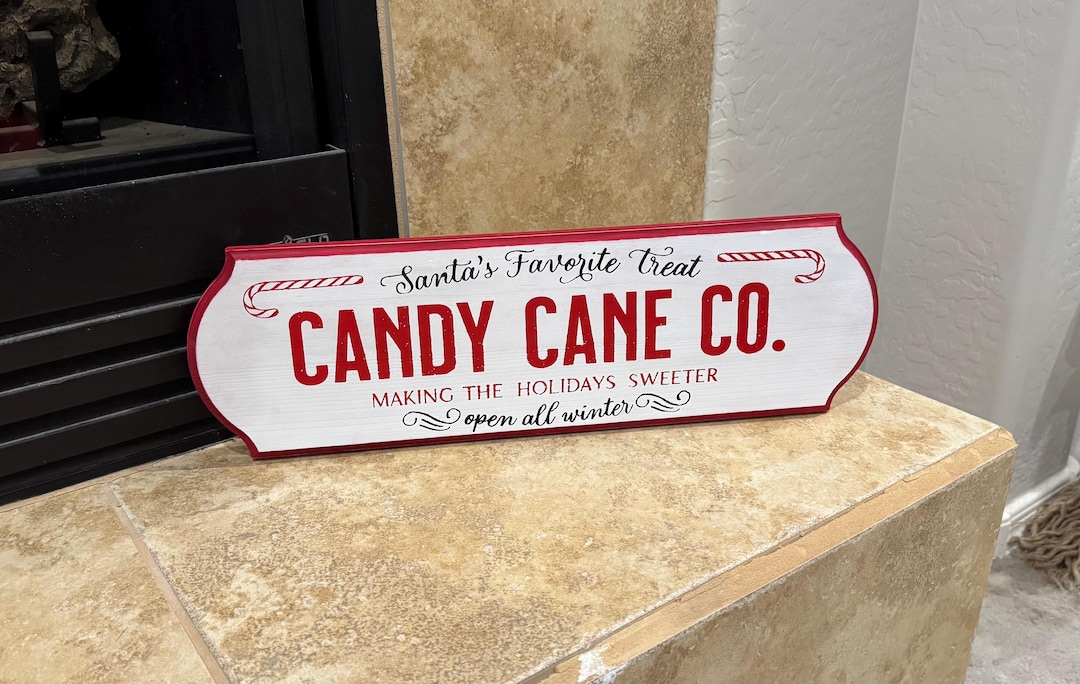 Candy Cane Co Sign, North Pole Candy Canes Sign, Candy Cane Sign ...