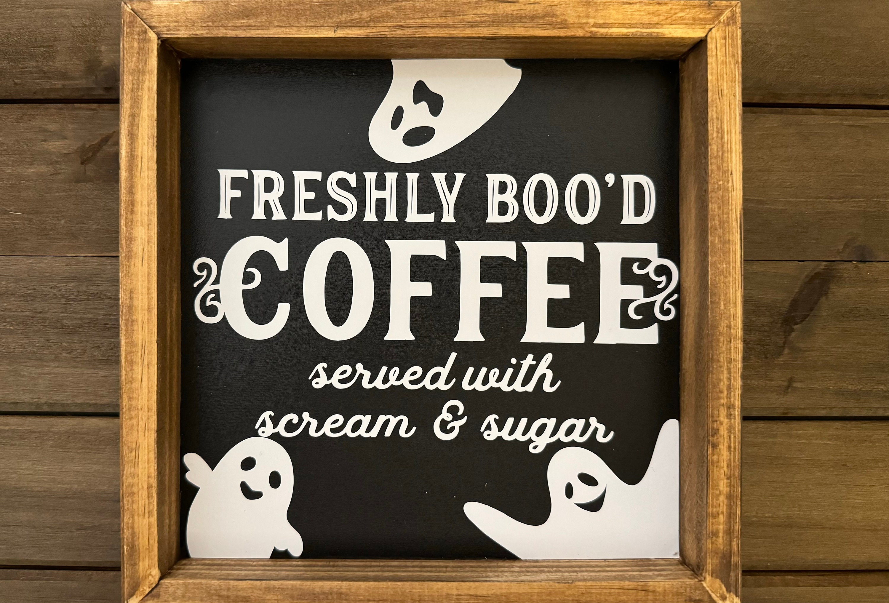 Halloween Ghost Sign, Ghost Sign, Halloween Coffee Bar Decor, Halloween ...
