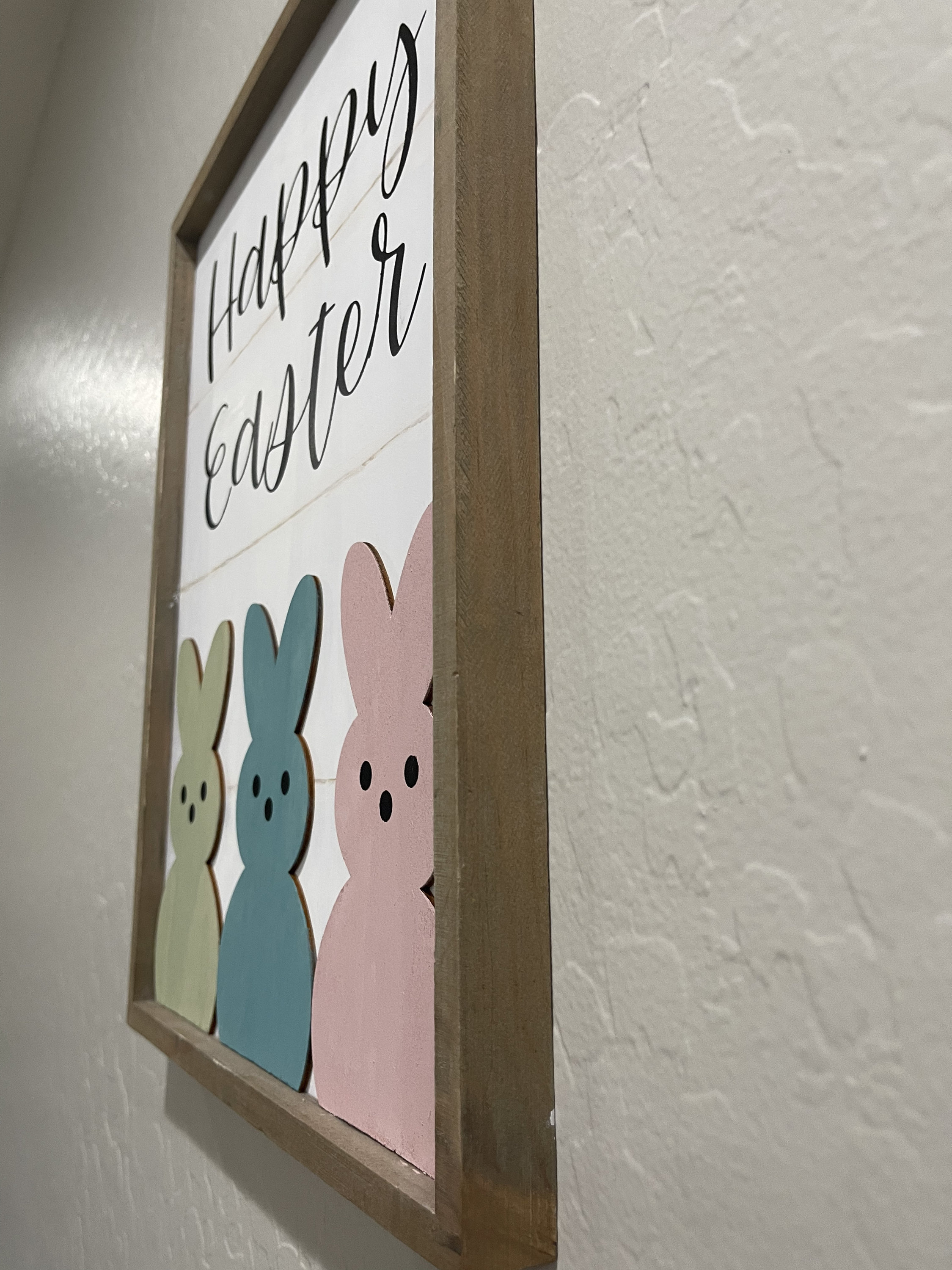 Happy Easter Sign, Easter Sign, Bunny Sign, Peeps Sign, Farmhouse Easter Sign - Etsy