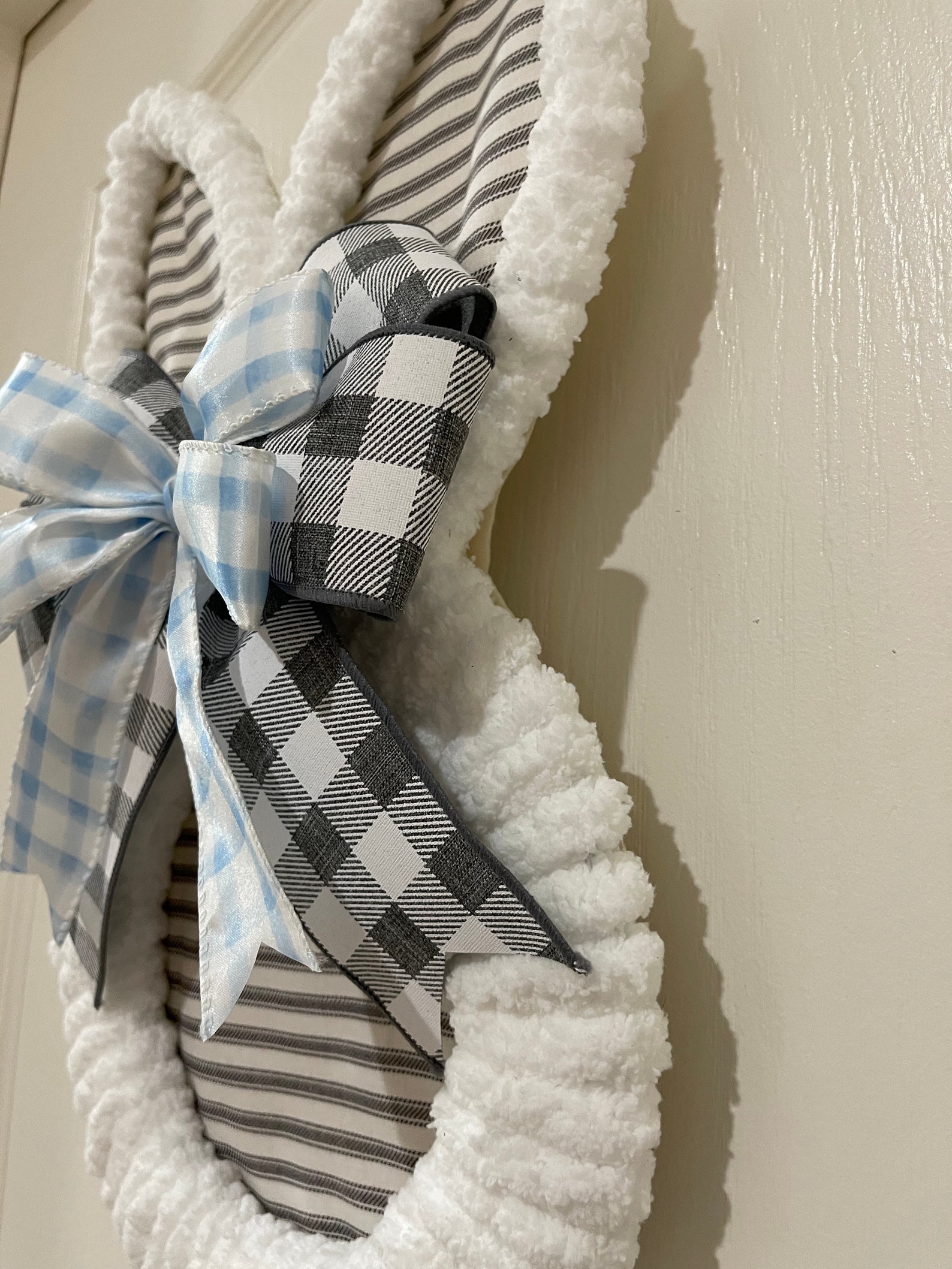 Bunny Wreath Easter Wreath Bunny Wreath for Front Door Soft - Etsy