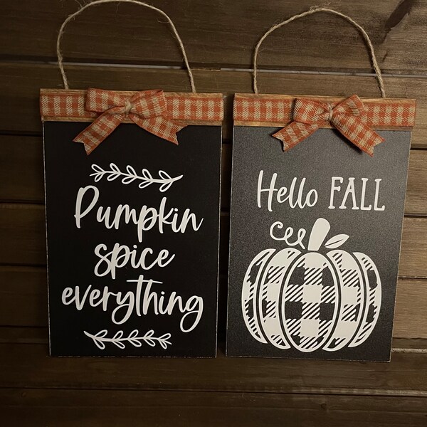 Mini Fall Signs - Etsy