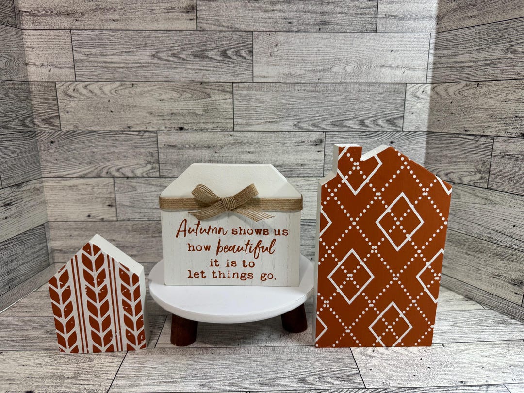 Fall House Shelf Sitters: Autumn Table Decor Set - Etsy