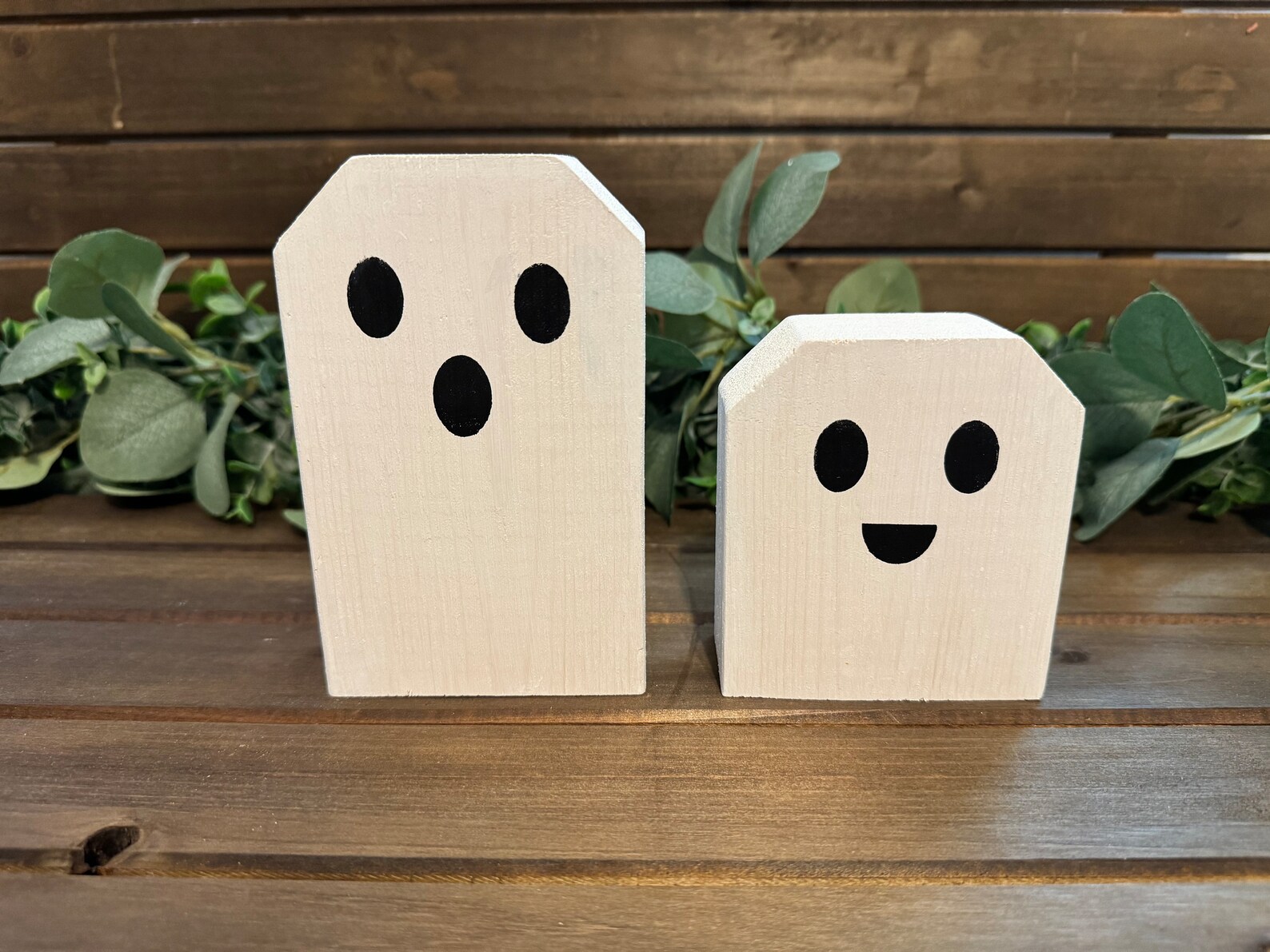 Ghost Decor, Wooden Ghosts, Halloween Table Decor, Halloween Tiered ...