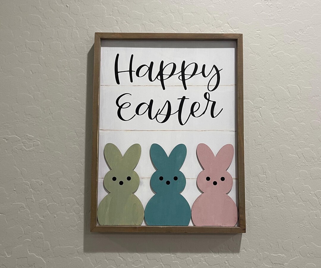 Easter Peeps Sign, Easter Sign, Bunny Sign, Peeps Sign, Farmhouse ...