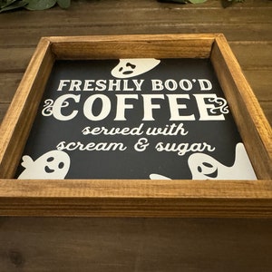 Halloween Ghost Sign, Ghost Sign, Halloween Coffee Bar Decor, Halloween ...