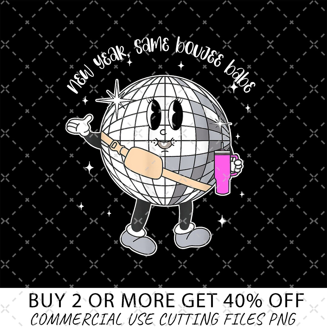 Happy New Year PNG, 2024 Disco Ball Nye Wake Me When the Ball Drops Png ...