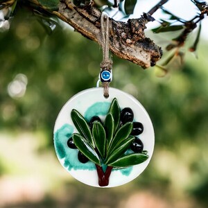 Handmade Ceramic Wall Hanging, Olive Tree Design, Kitchen Wall Art ...
