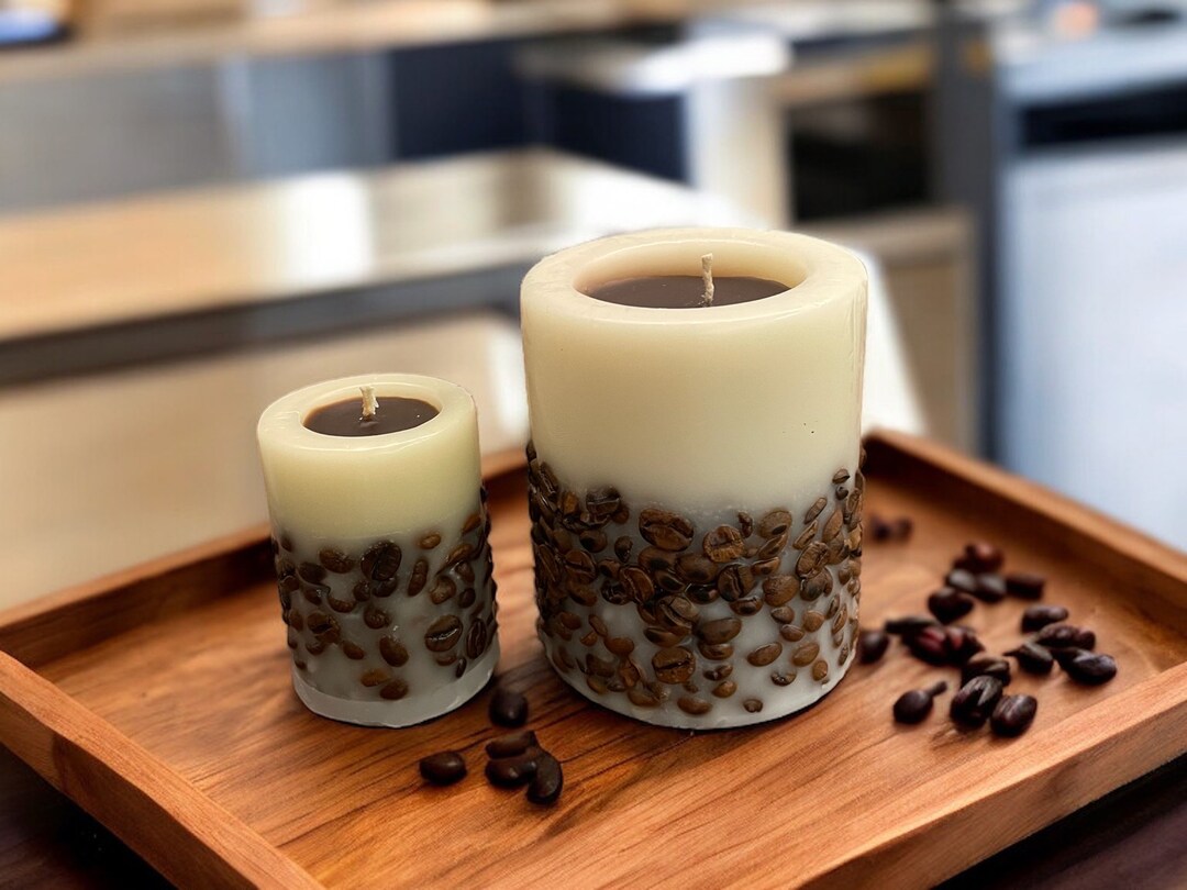 Candle, Coffee Candle, Cylinder Coffee Beans Candle , Interior Gift ...