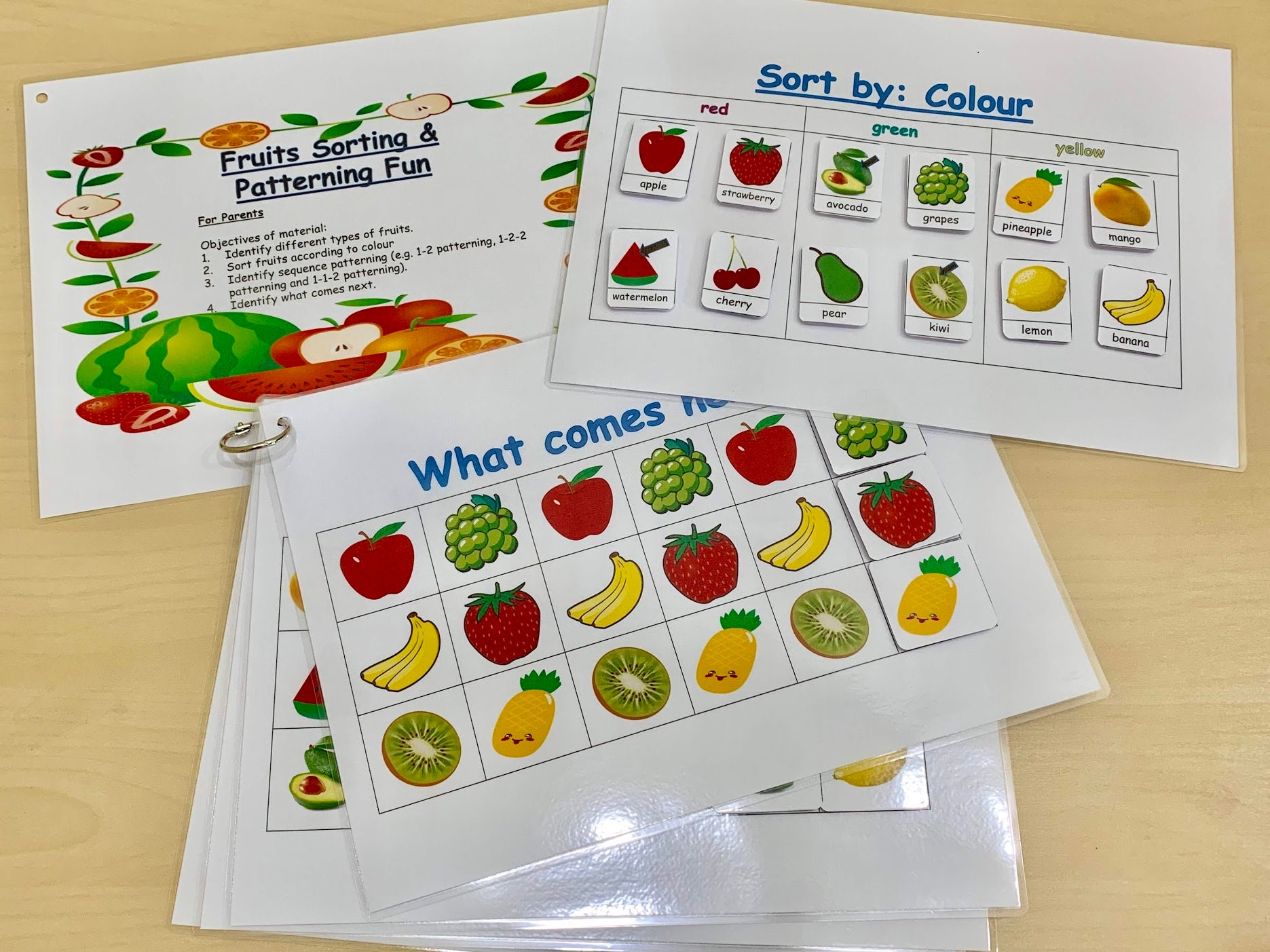 Fruits Sorting & Patterning Fun, Patterns Sequence, Colors Matching ...