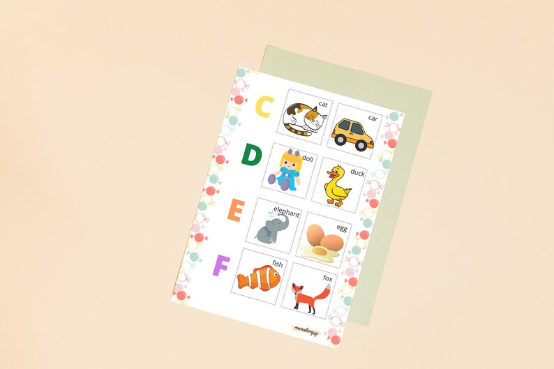 Beginning Sound Matching Activity, Phonics Sorting Game, Preschool ...