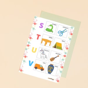 Beginning Sound Matching Activity, Phonics Sorting Game, Preschool ...