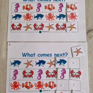 Preschool Patterns & Sequence Activity, Animals Matching Game ...