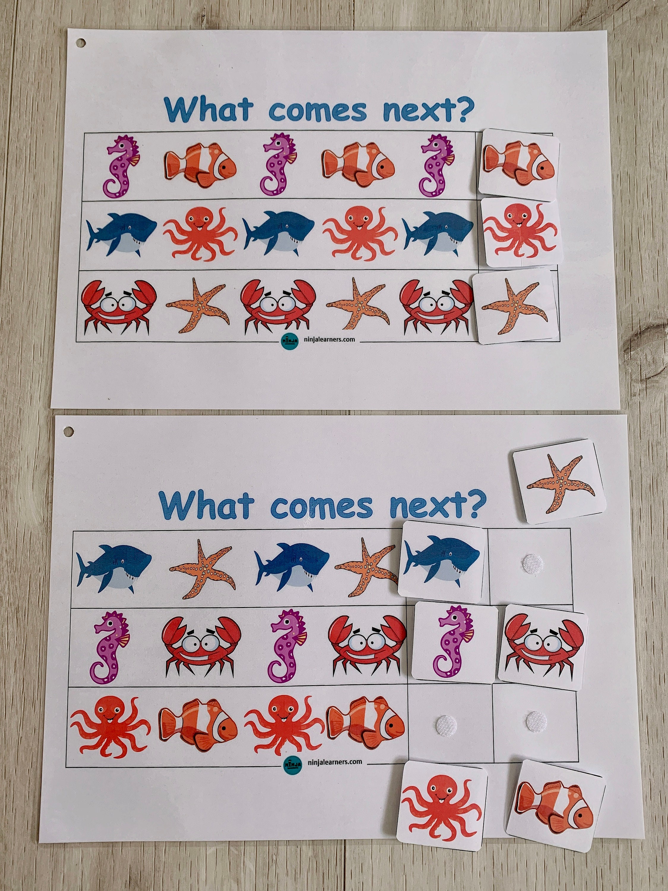 Preschool Patterns & Sequence Activity, Animals Matching Game ...