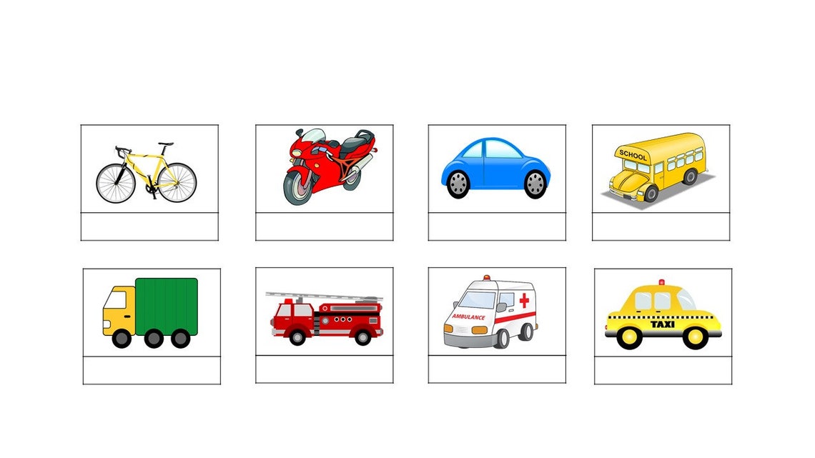 Transport Matching Activity, English Chinese Bilingual Learning ...