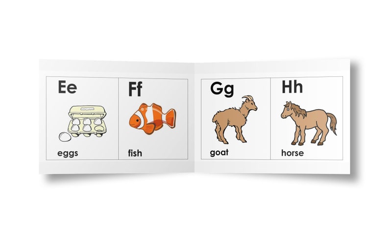 ABC Alphabet Flashcards Beginning Sound Phonics Preschool | Etsy