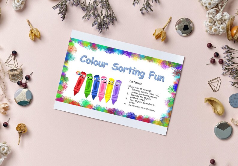 Colors Matching Activity, Sorting Game, Preschool Lessons, Printable ...