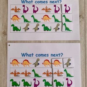 Preschool Patterns & Sequence Activity, Animals Matching Game ...