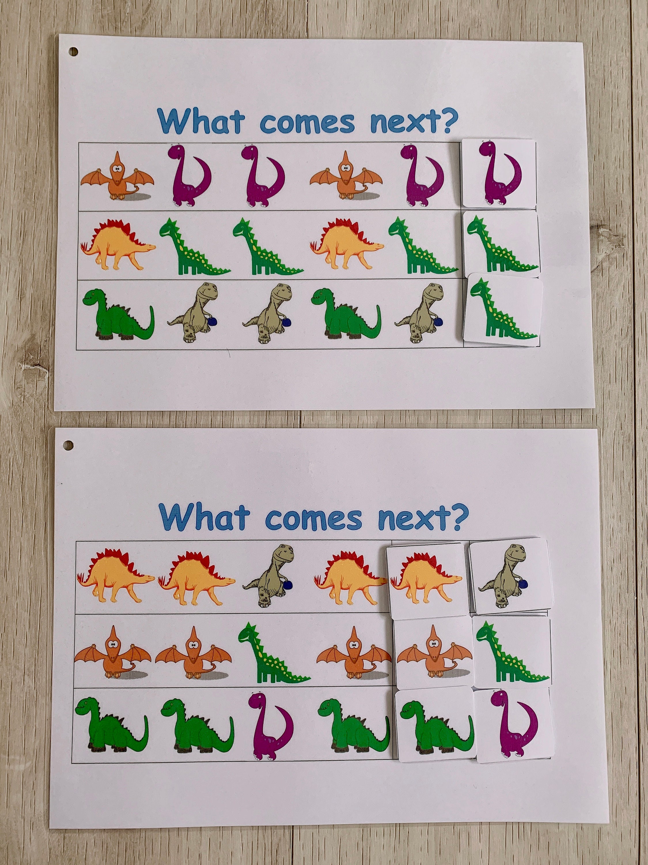 Preschool Patterns & Sequence Activity, Animals Matching Game ...