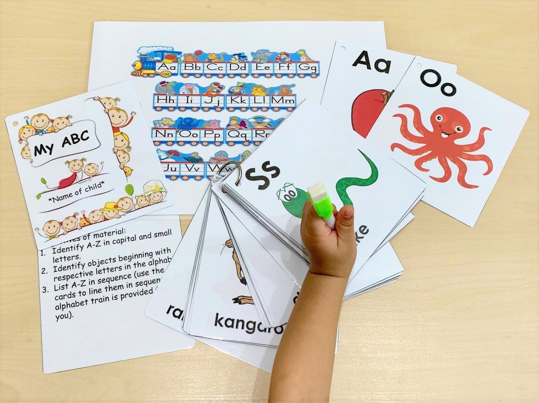 ABC Alphabet Flashcards, Beginning Sound Phonics, Preschool Lessons ...