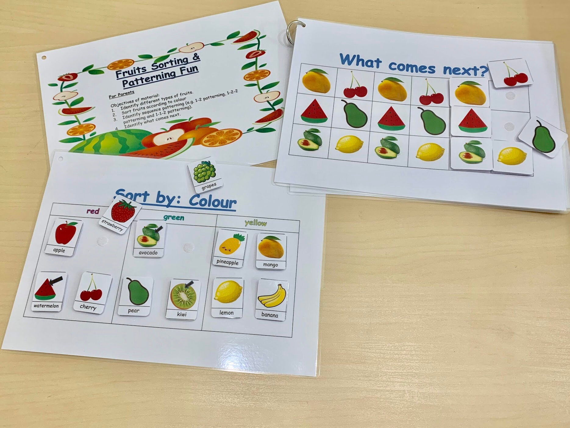 Fruits Sorting & Patterning Fun, Patterns Sequence, Colors Matching ...