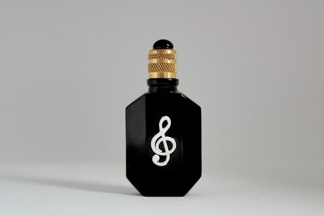 6 Cm Tall, Empty Perfume Miniature, Treble Clef, Empty Perfume Bottle ...