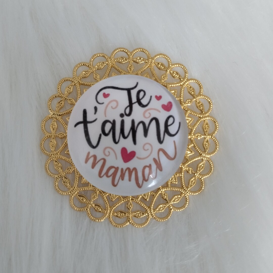 I Love You Mom Brooch Delivered in a Box, 3.8 Cm Brooch, Gift for Woman ...