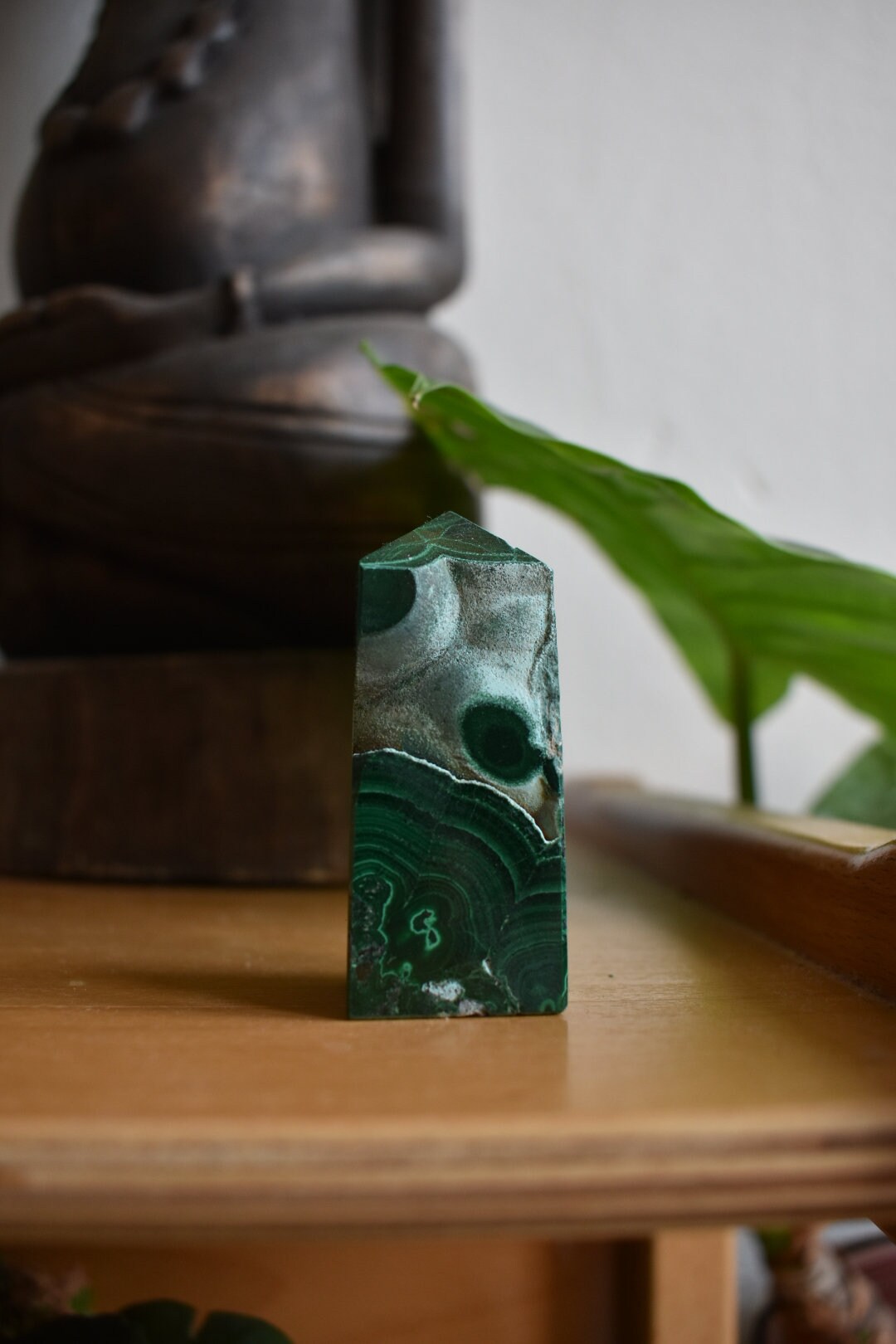 Small Malachite Tower With Some Chrysocolla, Obelisk, Pyramid, Crystal ...