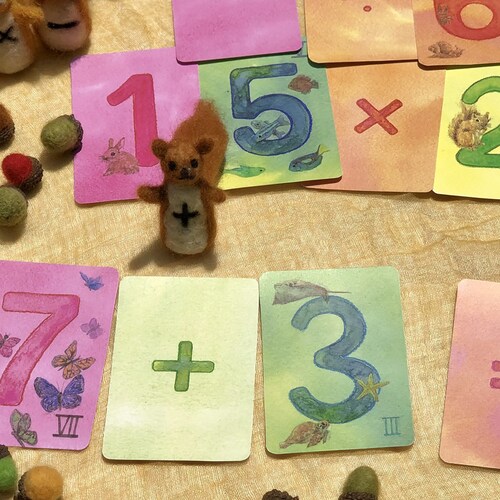 Waldorf Number Cards/ Watercolor Educational Material/ - Etsy