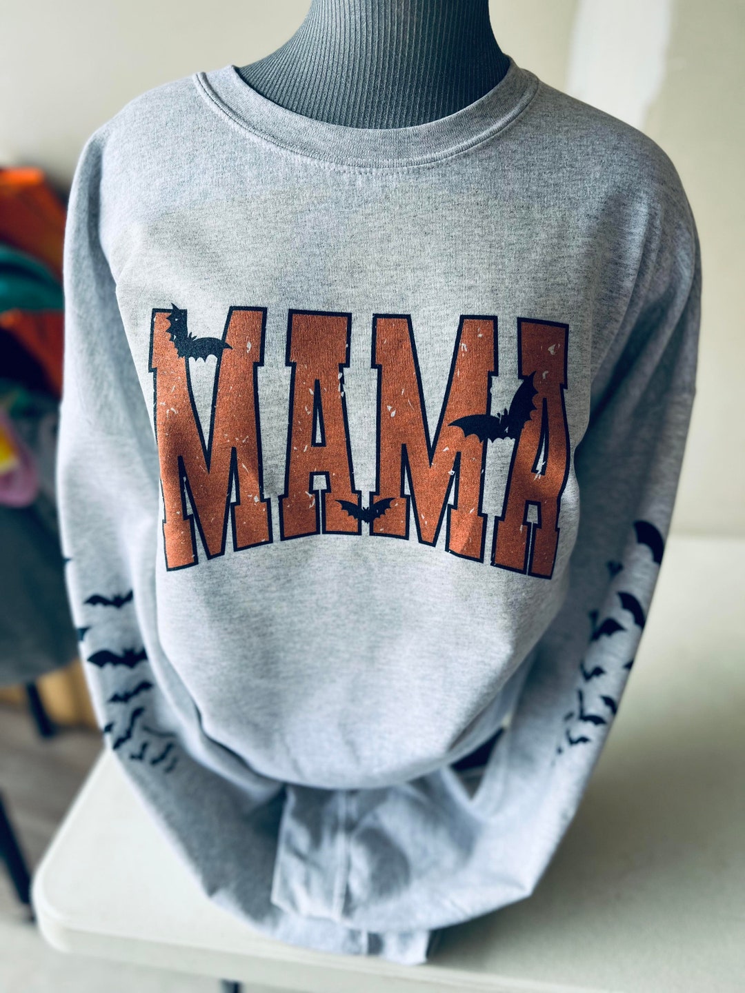Halloween Mama Bat Sweatshirt - Etsy