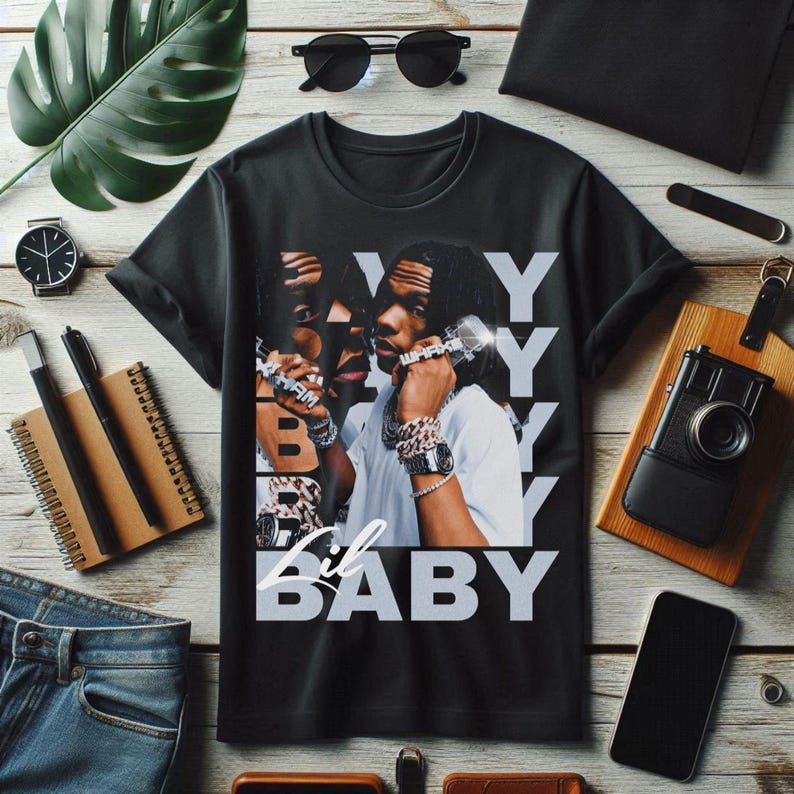 LIL BABY Rapper PNG, Rapper Lil Baby T-shirt Design, Wall Art Rapper ...