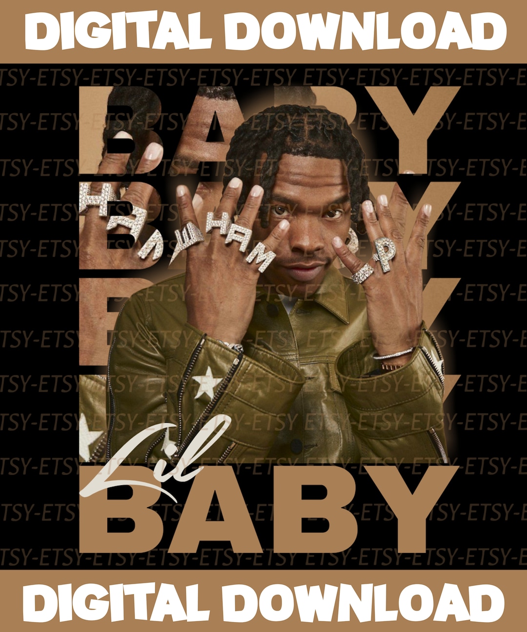 Lil Baby Rapper PNG, Rapper Lil Baby T-shirt Design, Wall Art Rapper ...