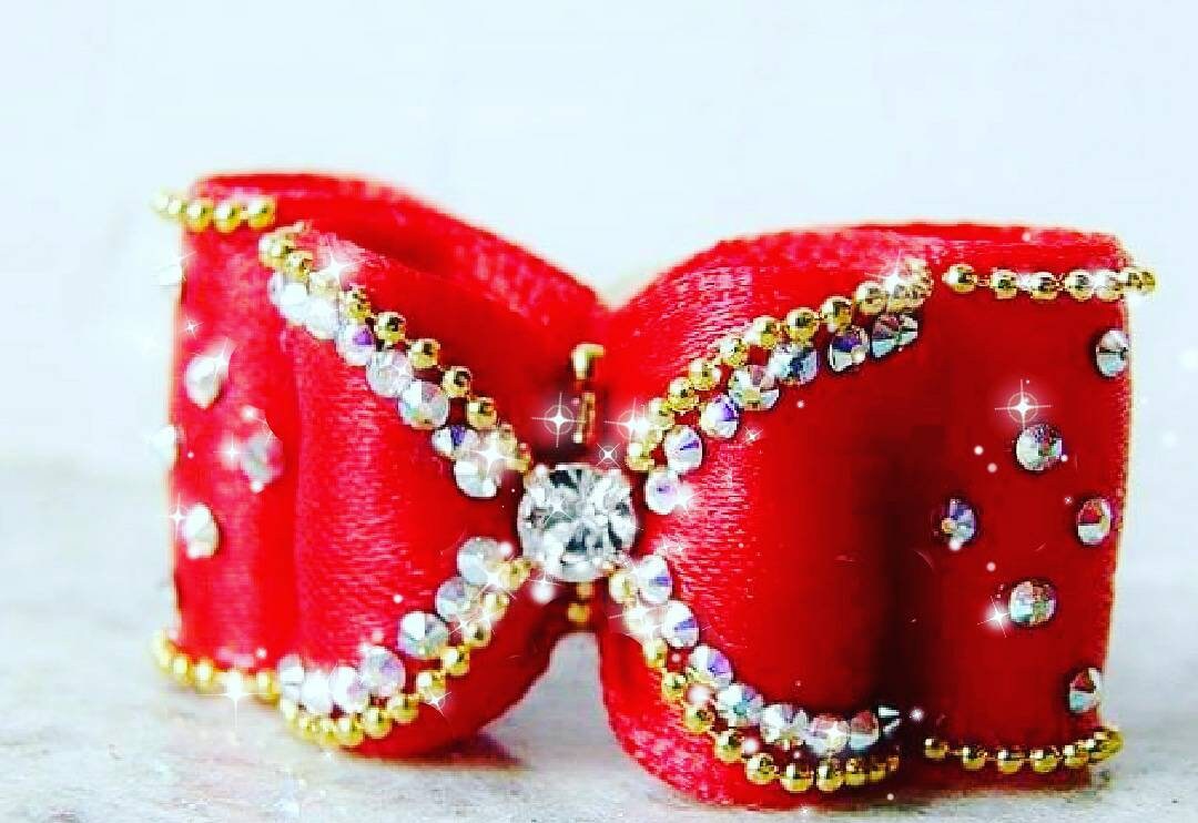 7/8 Aisha From Crystal Collection Dog Bow - Etsy