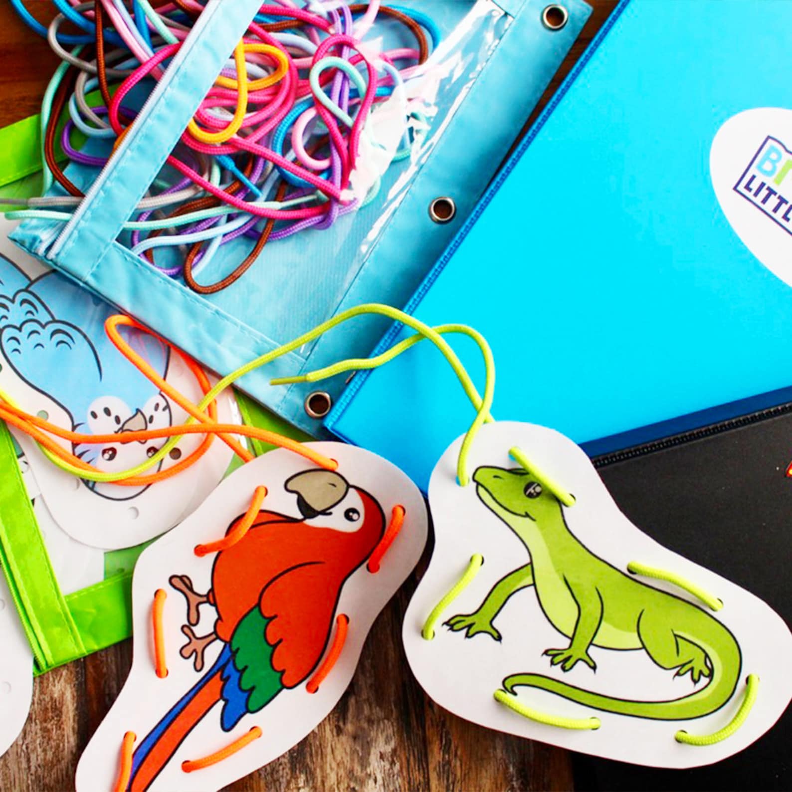 Animal Lacing Cards, Sewing Cards, Threading Cards, Fine Motor Activity ...