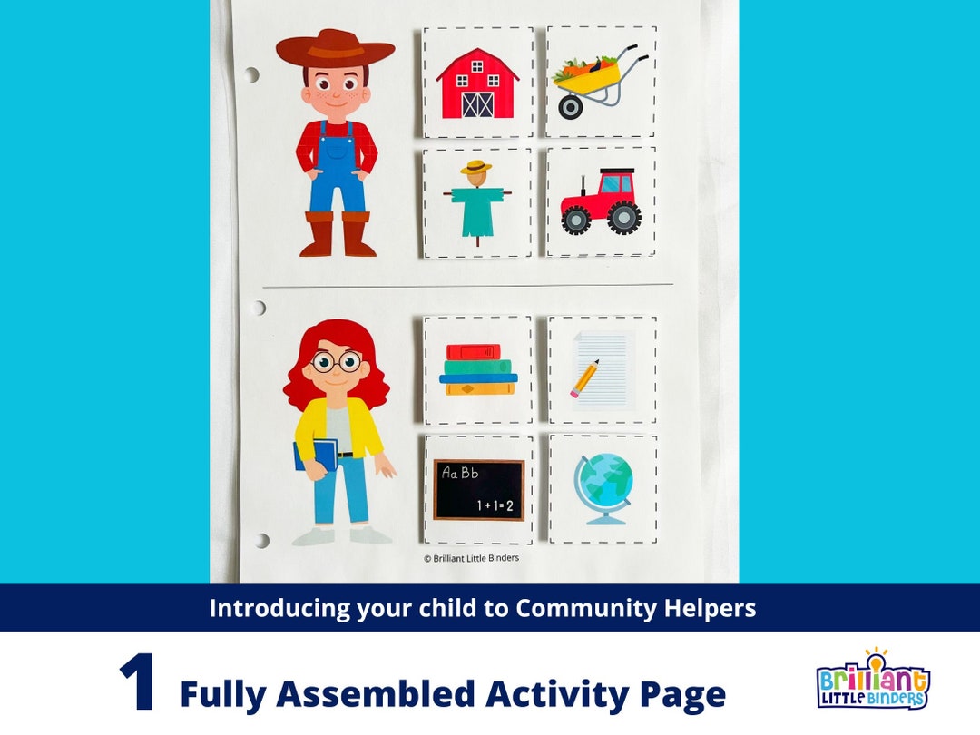Community Helpers Activity, Sorting Mats, Know Your Community, Famer ...